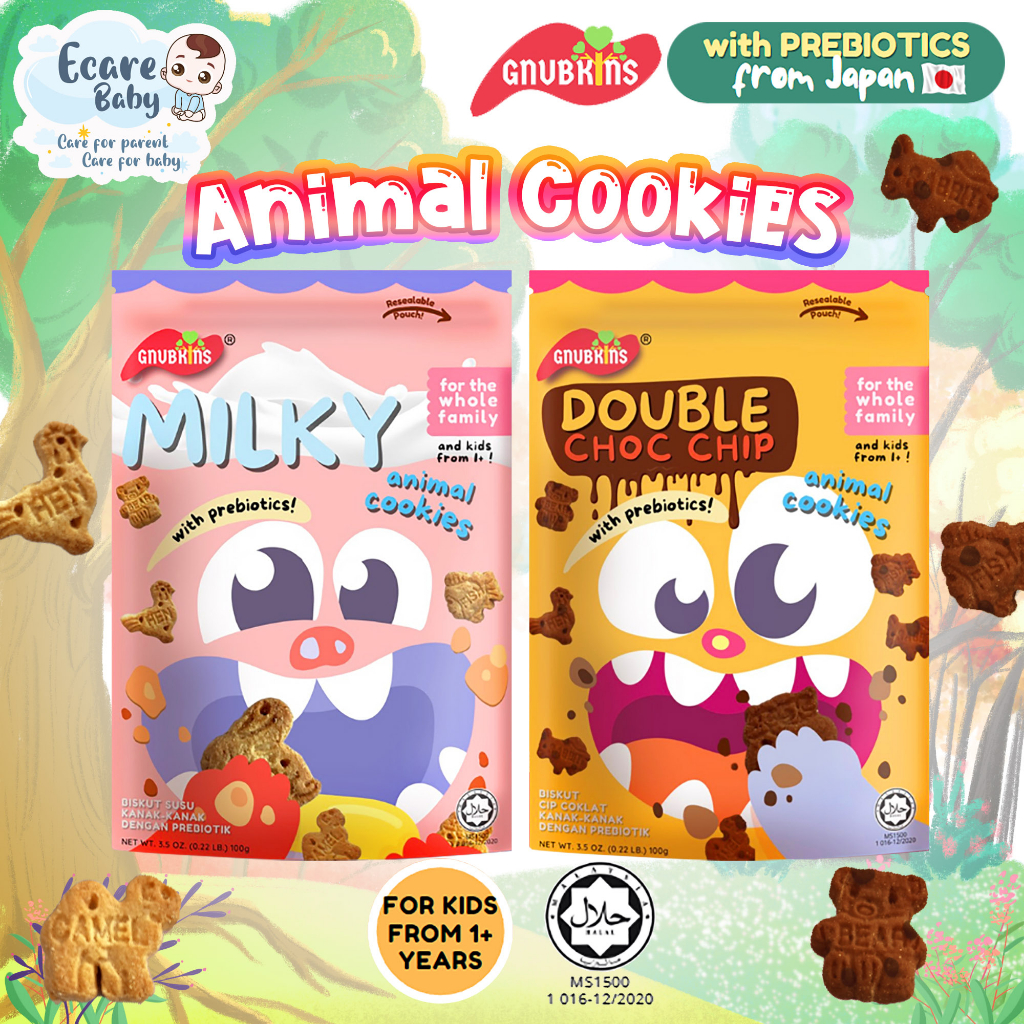 Double Choc Chip Animal Cookies with Prebiotic Milky Animal Cookies ...