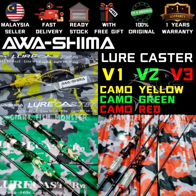 AWASHIMA LURE CASTER V1 & V2 & V3 FISHING ROD | Shopee Malaysia