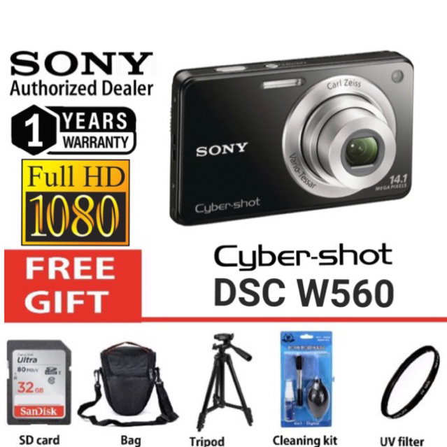 Sony Cybershot DSC-W560 Carl Zeiss Lens original full packages (1 years warranty) | Shopee Malaysia