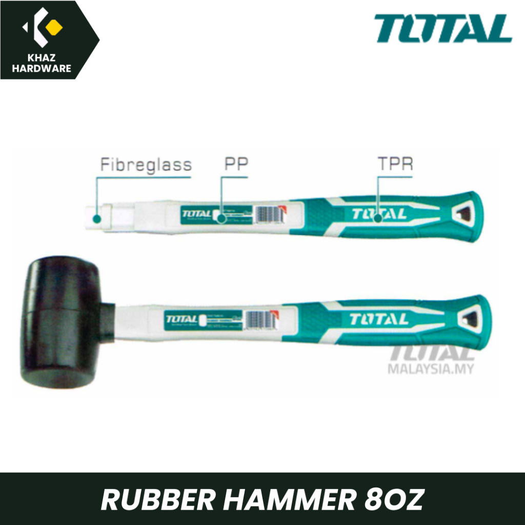 khaztoyou TOTAL RUBBER HAMMER 8oz (THT76816) | Shopee Malaysia