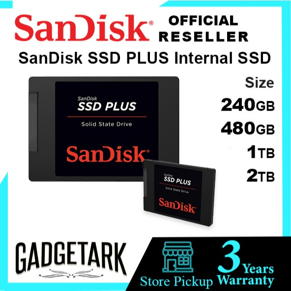 【2-3 days delivery local stock】SSD SATA Plus 2.5" (128GB/256GB/512GB ...