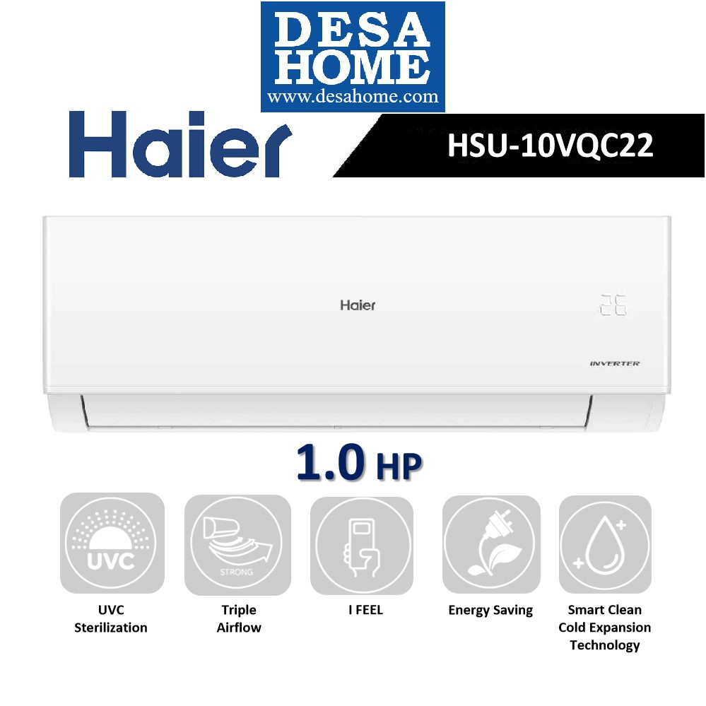 Haier 1.0HP R32 mart Inverter Air-Cond With UVC Sterilization ...