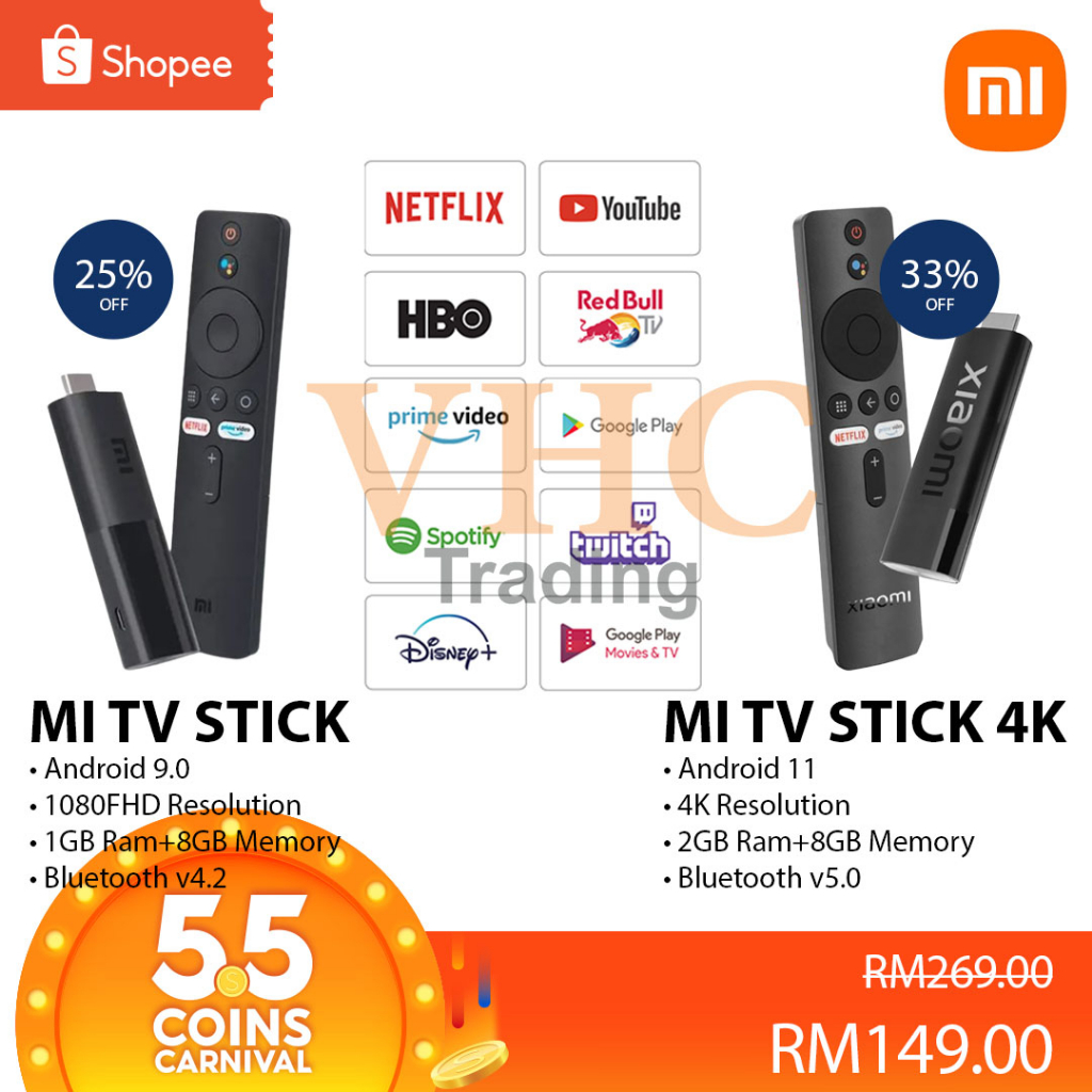 Xiaomi Mi Stick (Global version) with Google Assistant & Chromecast ...