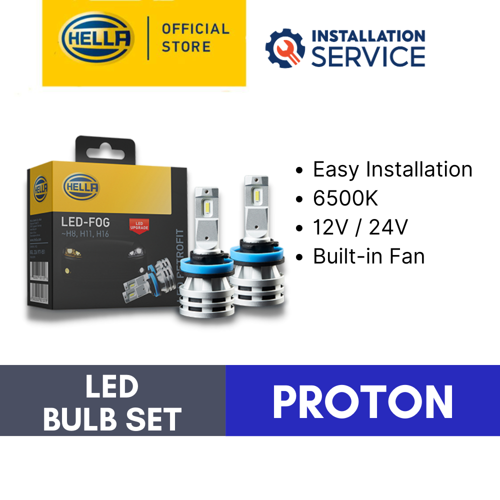 HELLA Retrofit for Proton Cars LED Headlight Bulb Set 12V & 24V ...