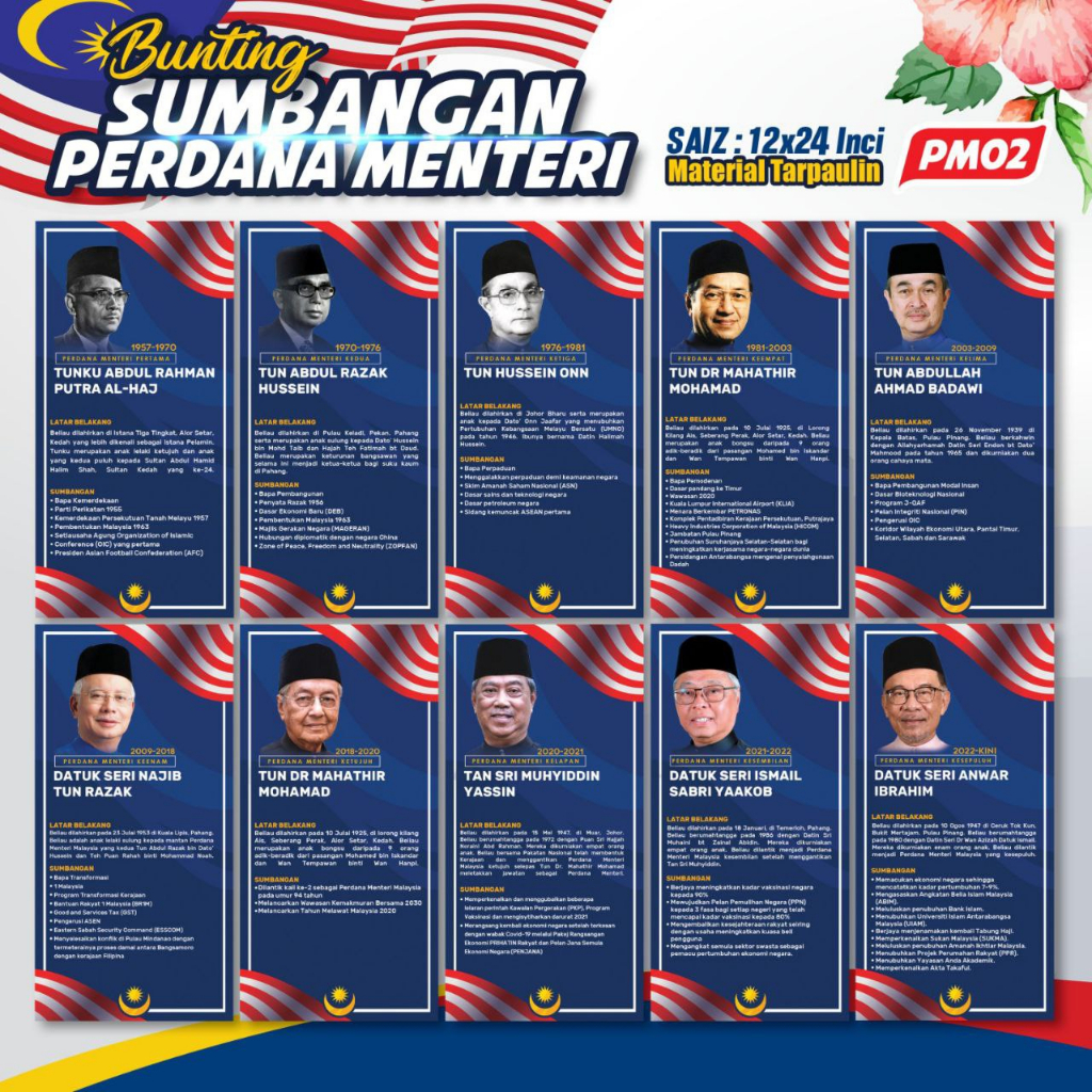 BANNER MERDEKA - PERDANA MENTERI MALAYSIA | Shopee Malaysia