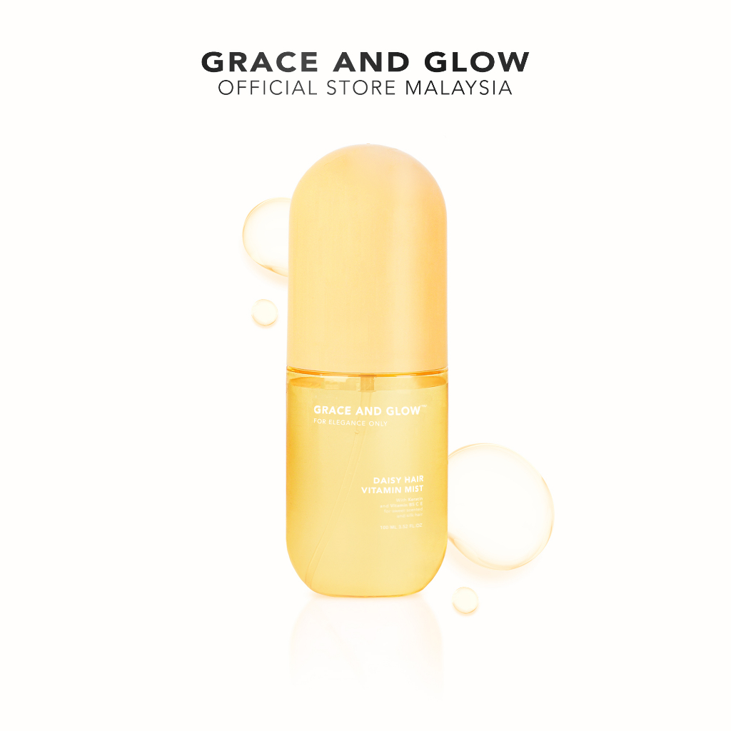 Grace and Glow Daisy Hair Vitamin Mist - Hair Perfume Serum Volumizing ...
