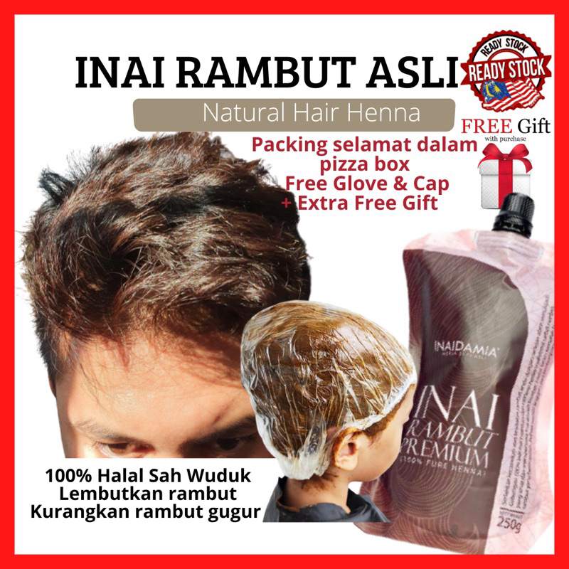 Inai Rambut Asli Sah Solat | Shopee Malaysia