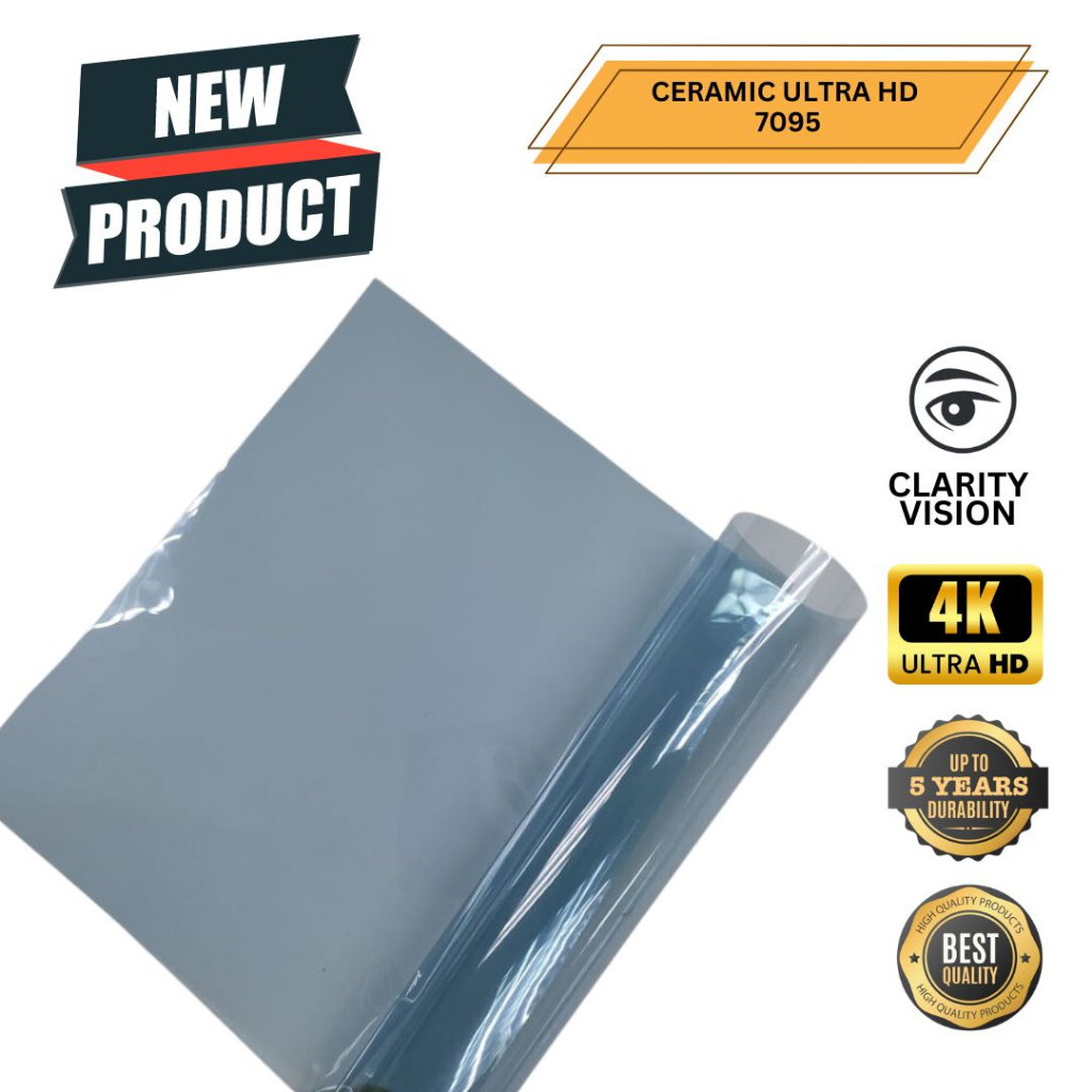 Car tinted/ Tinted kereta/ Ceramic Ultra HD 7095/ 30% Dark (VLT 70% ...
