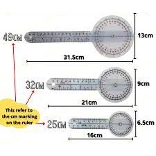 Goniometer - orthopaedic tool / angle ruler / joint bend measurement ...
