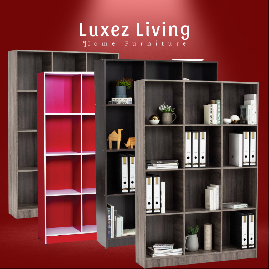 LUXEZ ECO 3x4 12 Compartment File Cabinet Almari Buku Rak 4 Layer ...