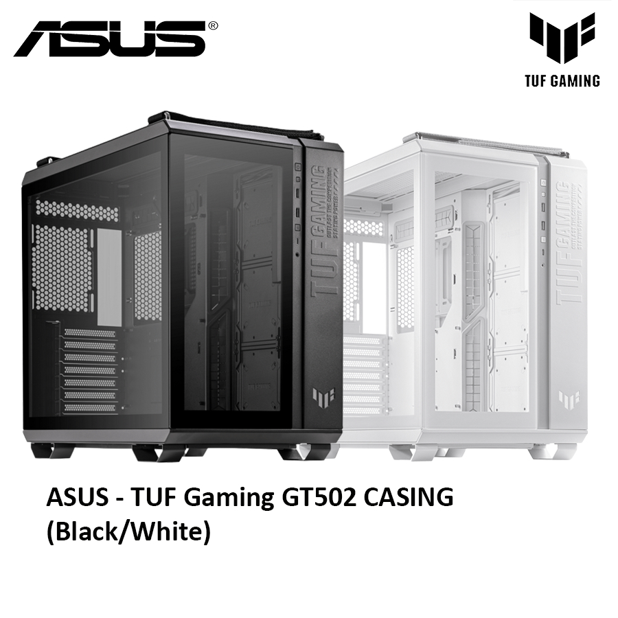 ASUS TUF GAMING GT502 ATX CASE ( BLACK / WHITE ) | Shopee Malaysia