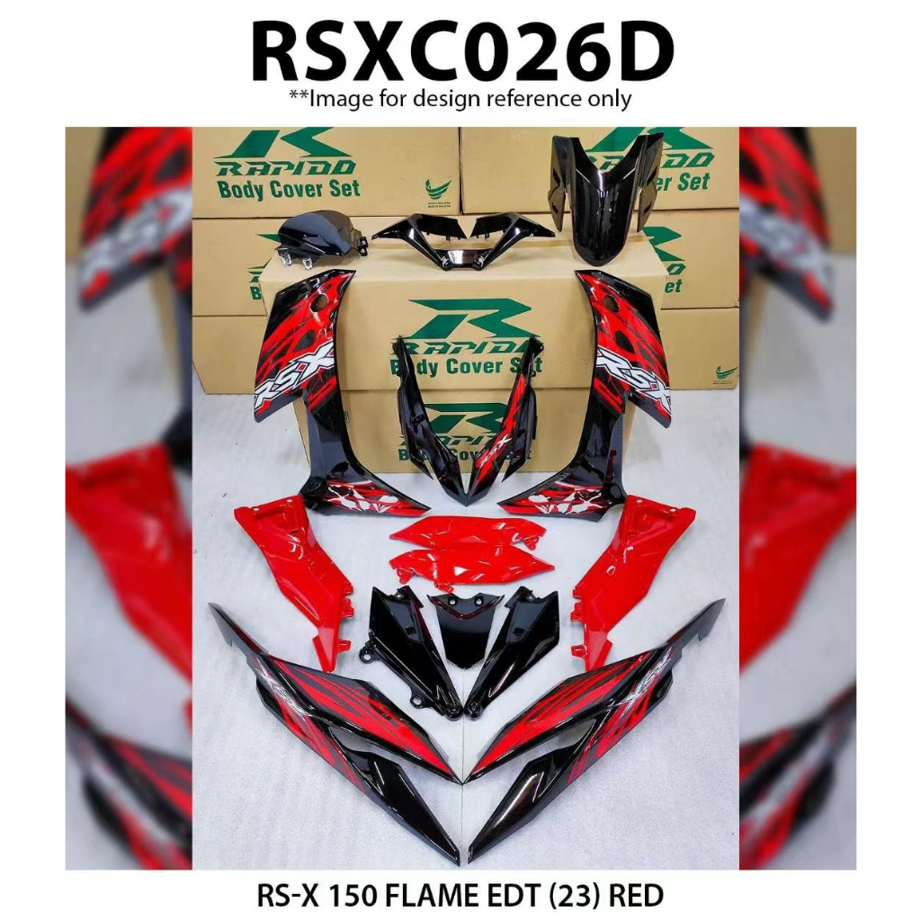 Rapido Cover Set Honda RS-X 150 Flame EDT (23) Black Red Blue RSX150 ...