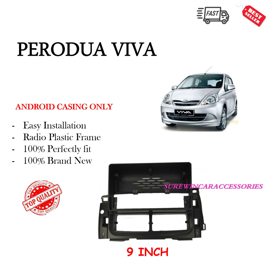 PERODUA VIVA 2007 - 2014 ANDROID PLAYER CASING 9 INCH WITH SOCKET ...