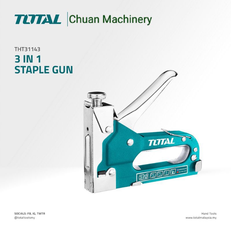 (Ready Stock)TOTAL 3 in 1 Staple Gun With Adjustable Driving Force ...