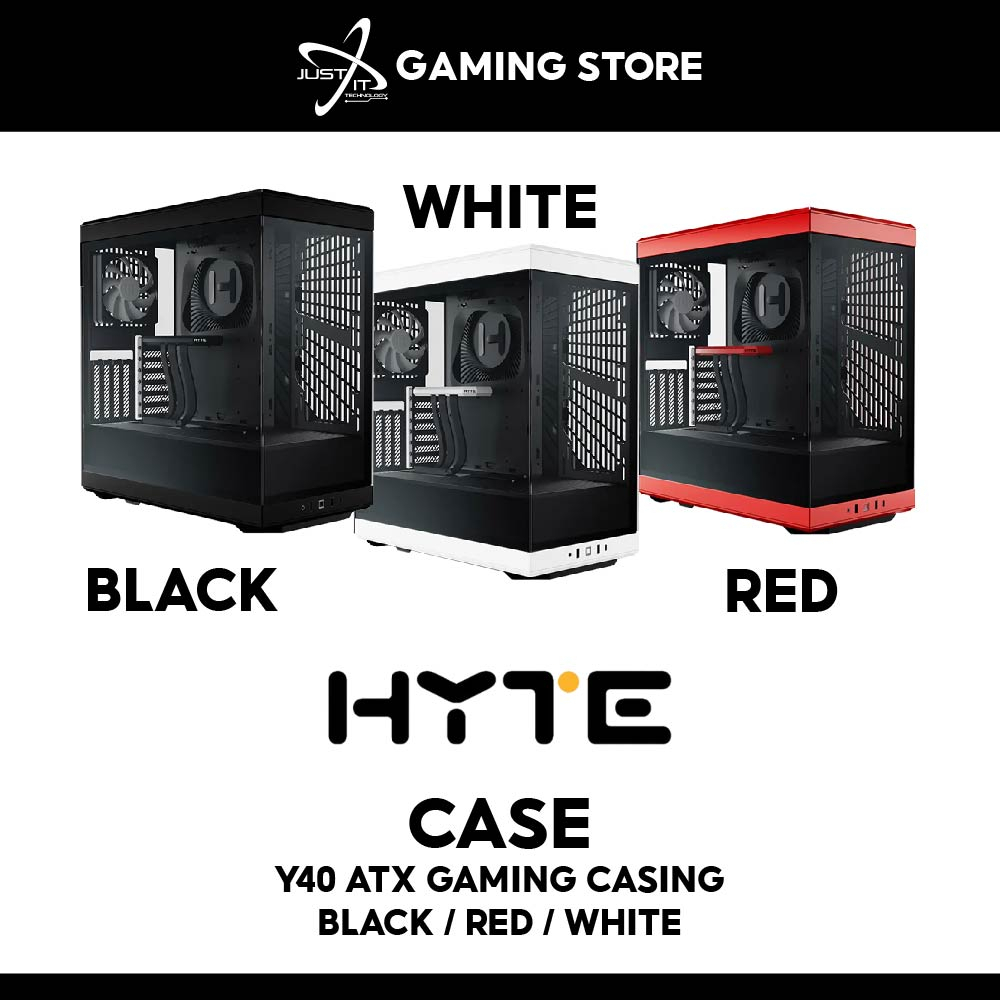 HYTE Y40 ATX GAMING CASING WITH PCIE 4.0 RISER ( BLACK / RED / WHITE ...