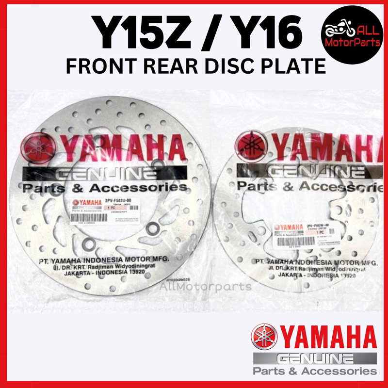 [100% ORI] Y15 Y15Z Y15ZR Y16 Y16ZR FRONT REAR DISC PLATE PIRING DEPAN ...