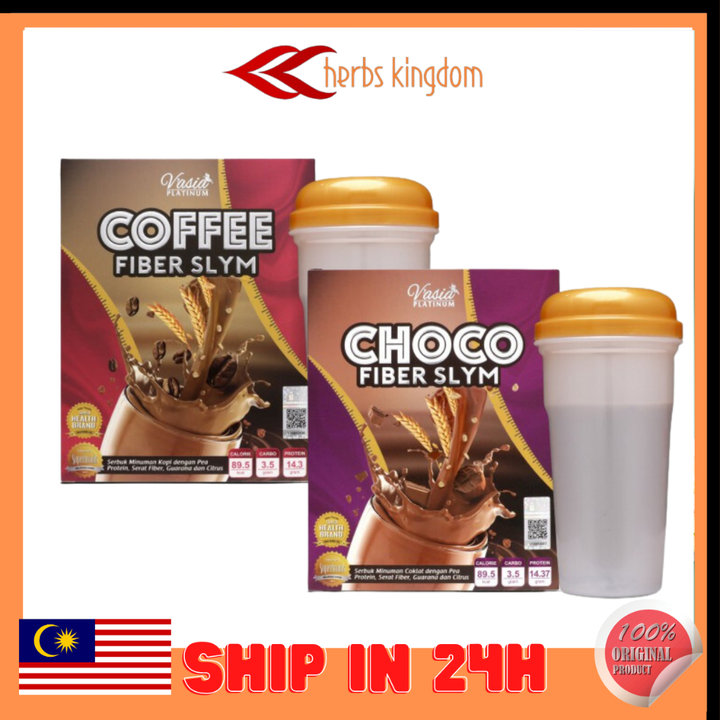 VASIA CHOCO / COFFEE FIBER SLYM 10'S X 20G [FREE SHAKER] PRODUK BARU ...