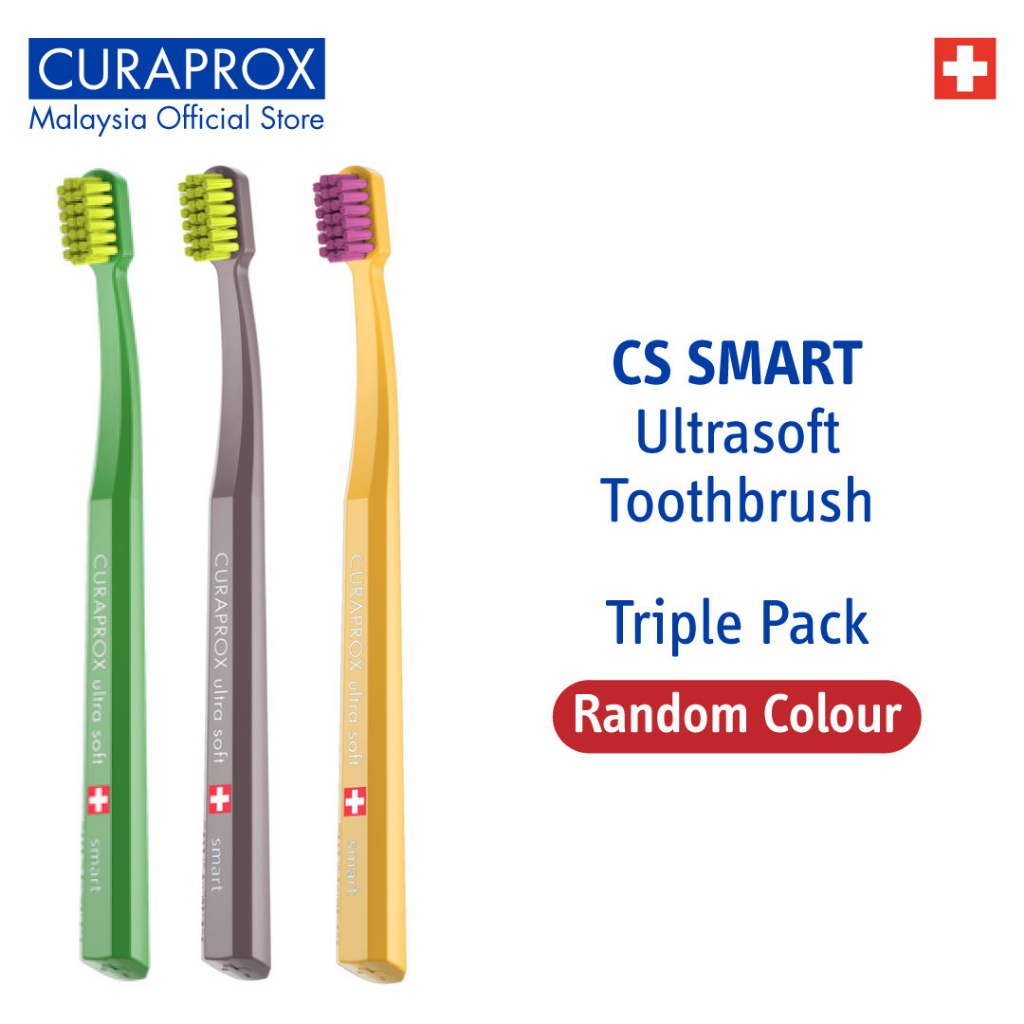 CURAPROX CS Smart Ultra Soft Toothbrush Triple Pack - Random Colour ...
