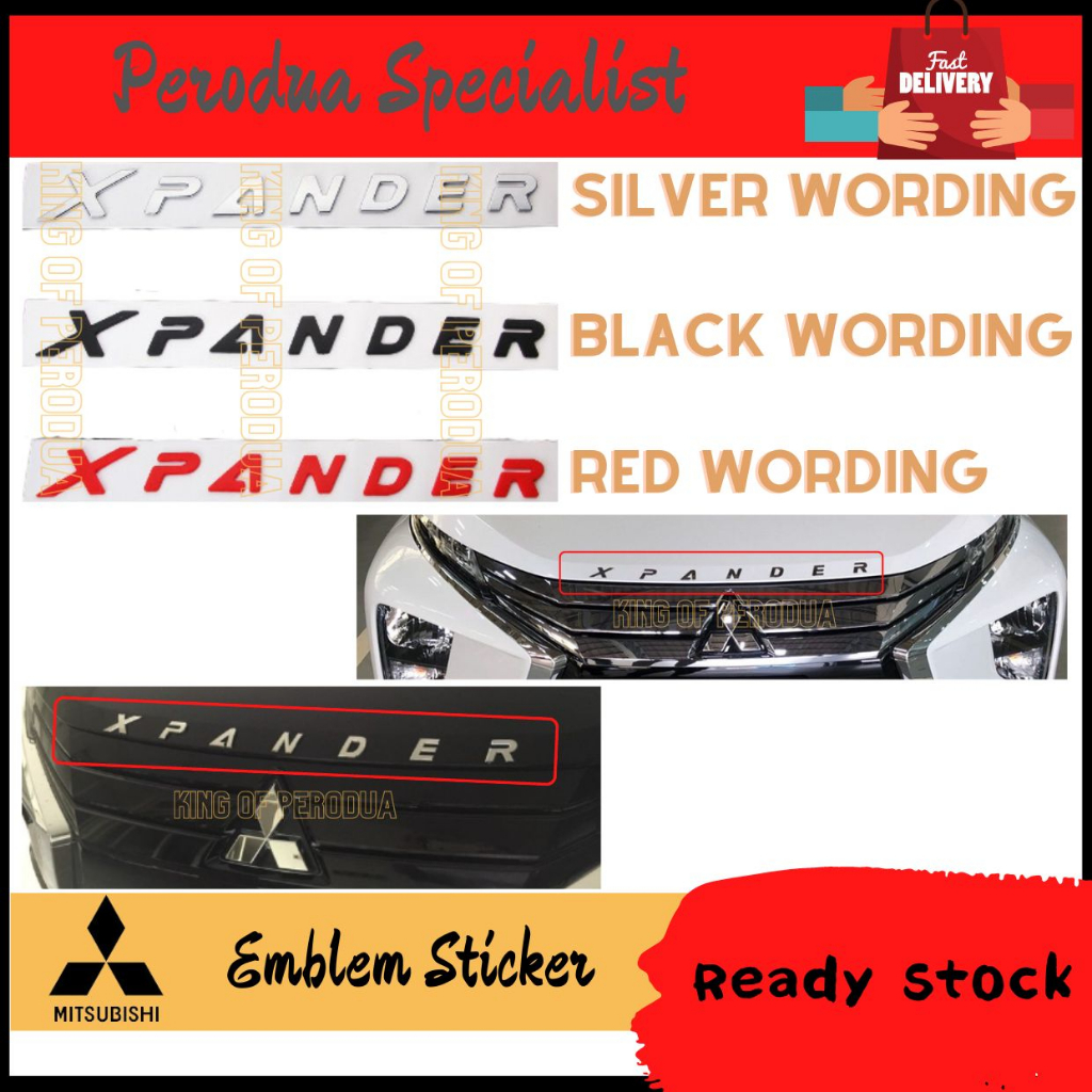 Mitsubishi Xpander Logo Bonet logo Wording Emblem Car Accessories ...
