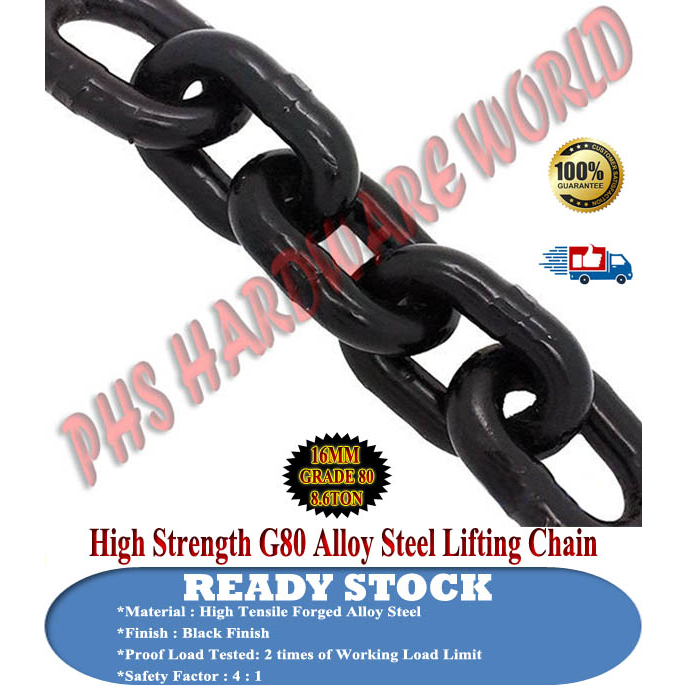 5 Meter Long 8.6Ton High Strength G80 Alloy Steel Lifting Chain 16MM (5/8") | Shopee Malaysia