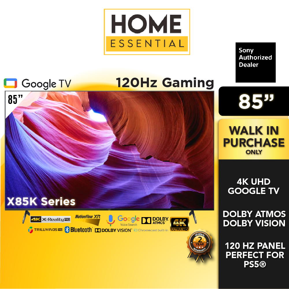 Sony 85 Inch 4K UHD Google TV KD-85X85K | 120Hz Gaming | High Dynamic Range HDR Smart TV X85K ...
