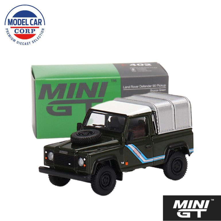 Mini GT Land Rover Defender 90 Pickup Bronze Green MGT00402 Scale: 1/64 ...