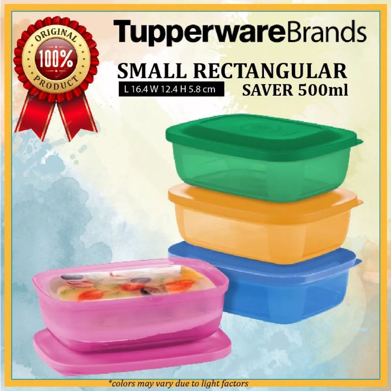 Tupperware EXCLUSIVE ITEM Small Rectangular Saver 500ml | Shopee Malaysia