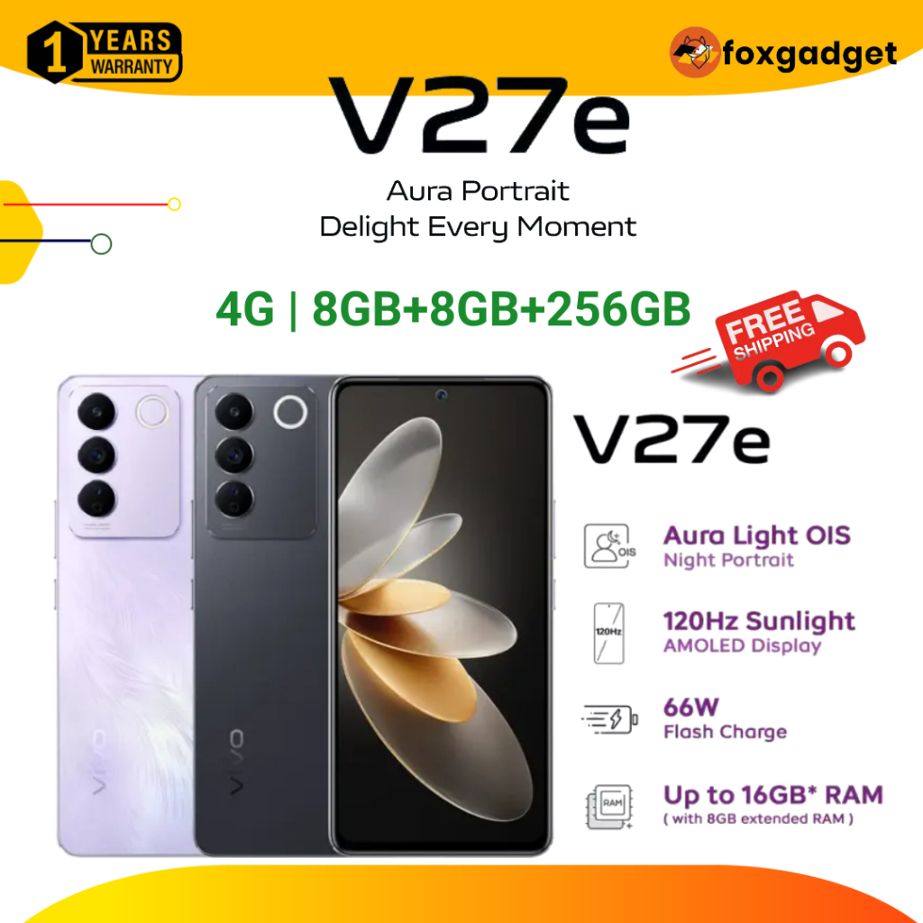 VIVO V27e 4G [8GB + 256GB] | 64 MP OIS Ultra-Sensing Camera | Aura ...