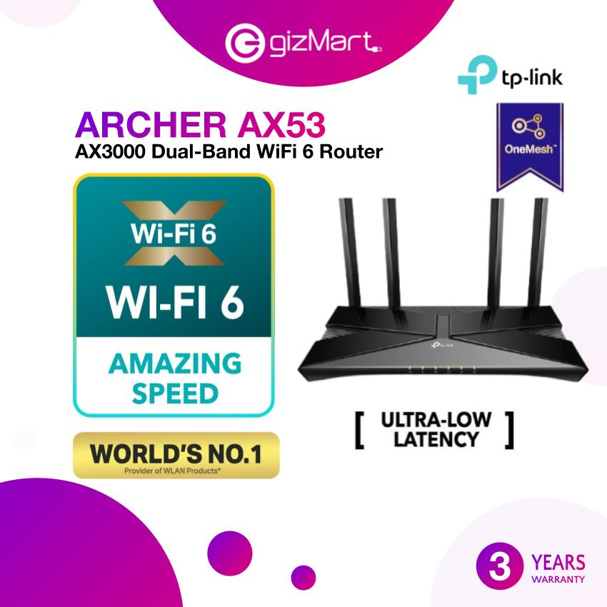 TP-Link Archer AX53 Onemesh - AX3000 Dual Band Gigabit Wi-Fi 6 Router ...
