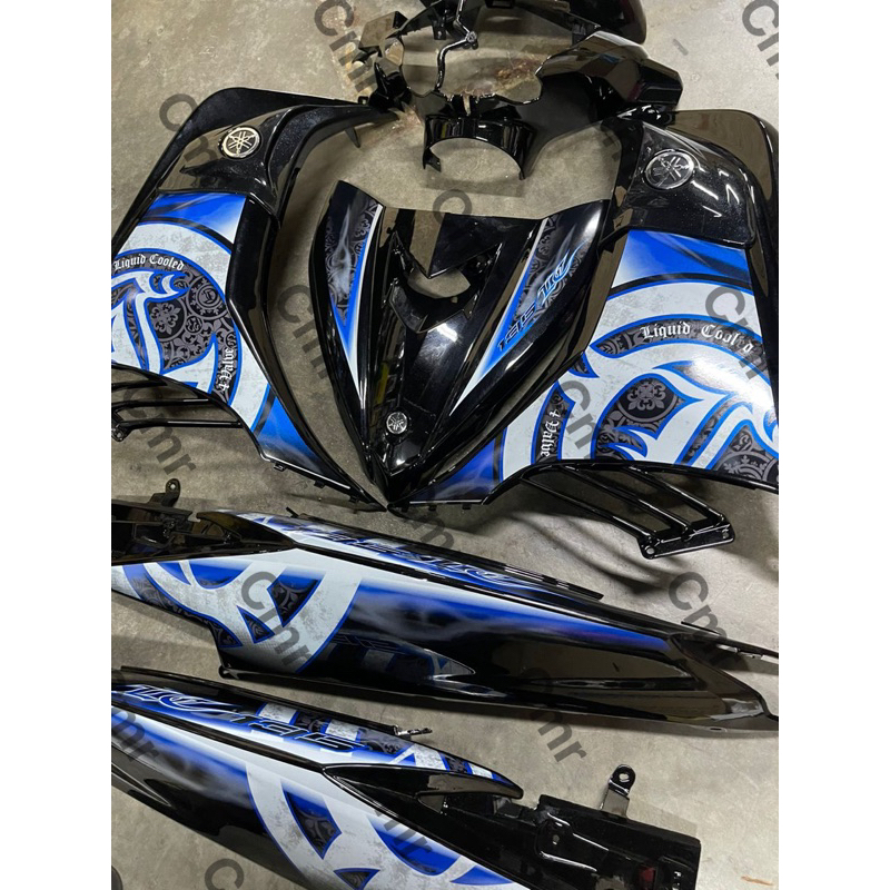 Cover Set Lc135 V2/V3/V4/V5/V6/V7 Batik Blue Cover Black | Shopee Malaysia