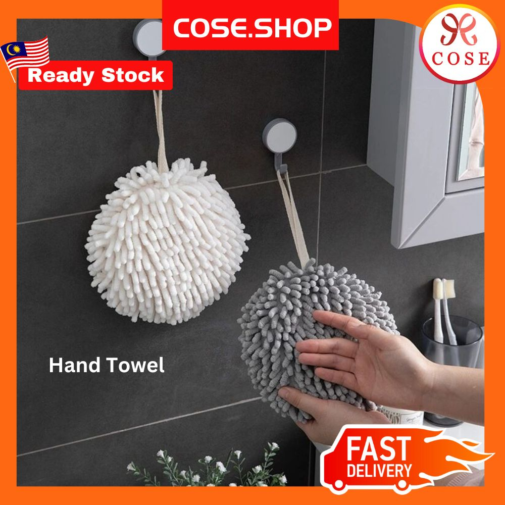 COSE Hand Towel Kitchen Towels Bathroom Soft Plush Chenille Hanging ...