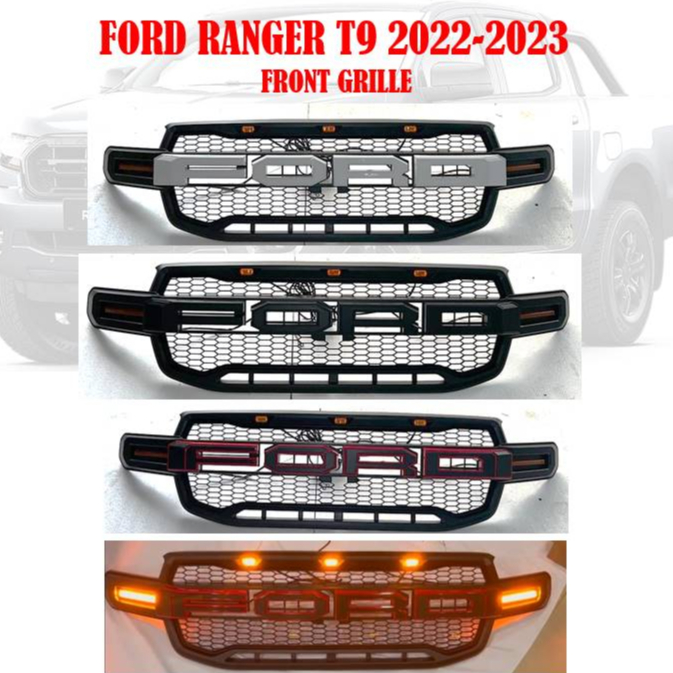 Ford Ranger T9 2022 2023 XLT XLT+ PLUS WILDTRAK Front Grill Grille LED ...