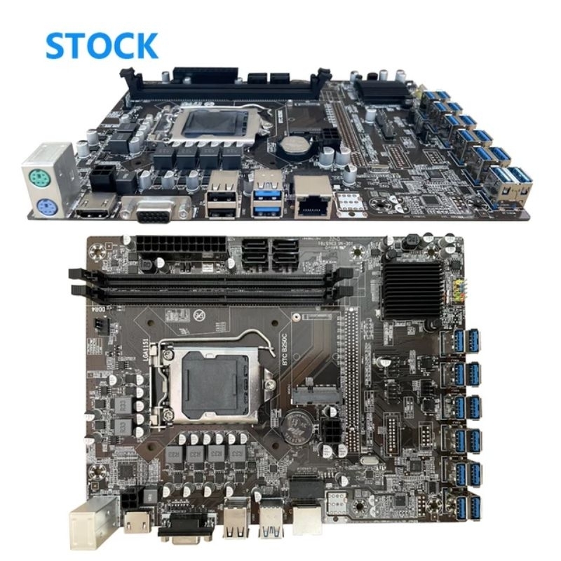 B250C MINING MOTHERBOARD LGA 1151 / USB 3.0 / PCIE X16 / DDR4 mSATA ...