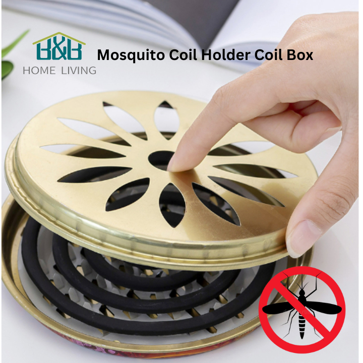 Portable Mosquito Repellent Container Coil Tray With Cover Bekas Ubat ...