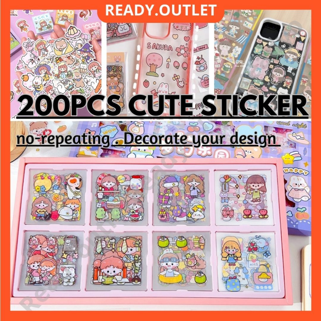 200PCS MOMO Cute Hand Account No Repeating Sticker Gift Box Children ...