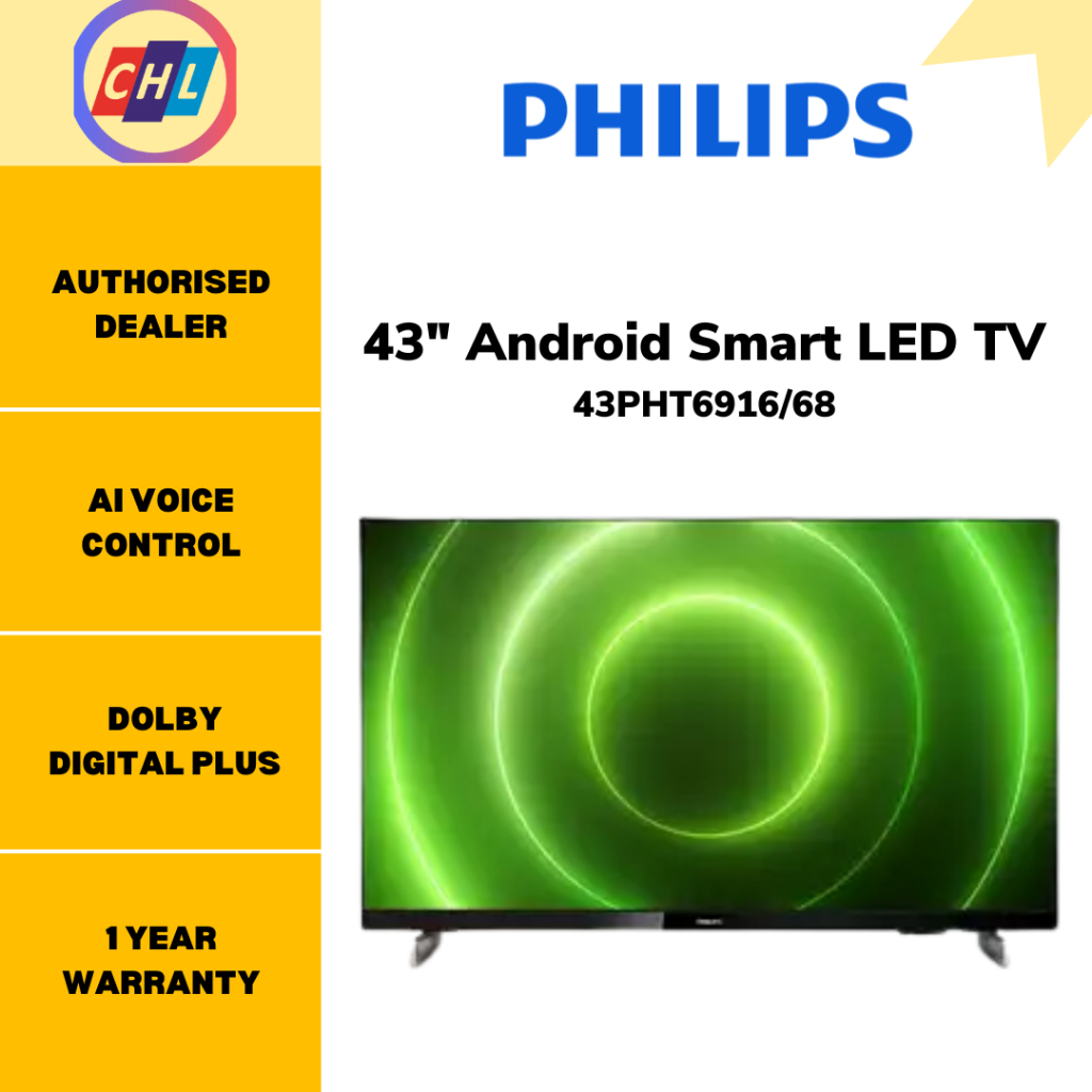 PHILIPS 43" ANDROID TV TPA-43PFT6916/68 (READY STOCK)-PHILIPS WARRANTY ...