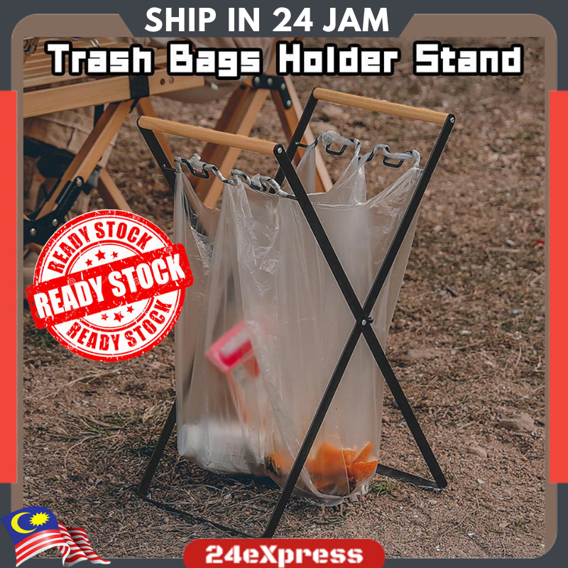 24JAM SHIP⚡ Camping Foldable Garbage Frame Rack Bin Disposable Portable ...