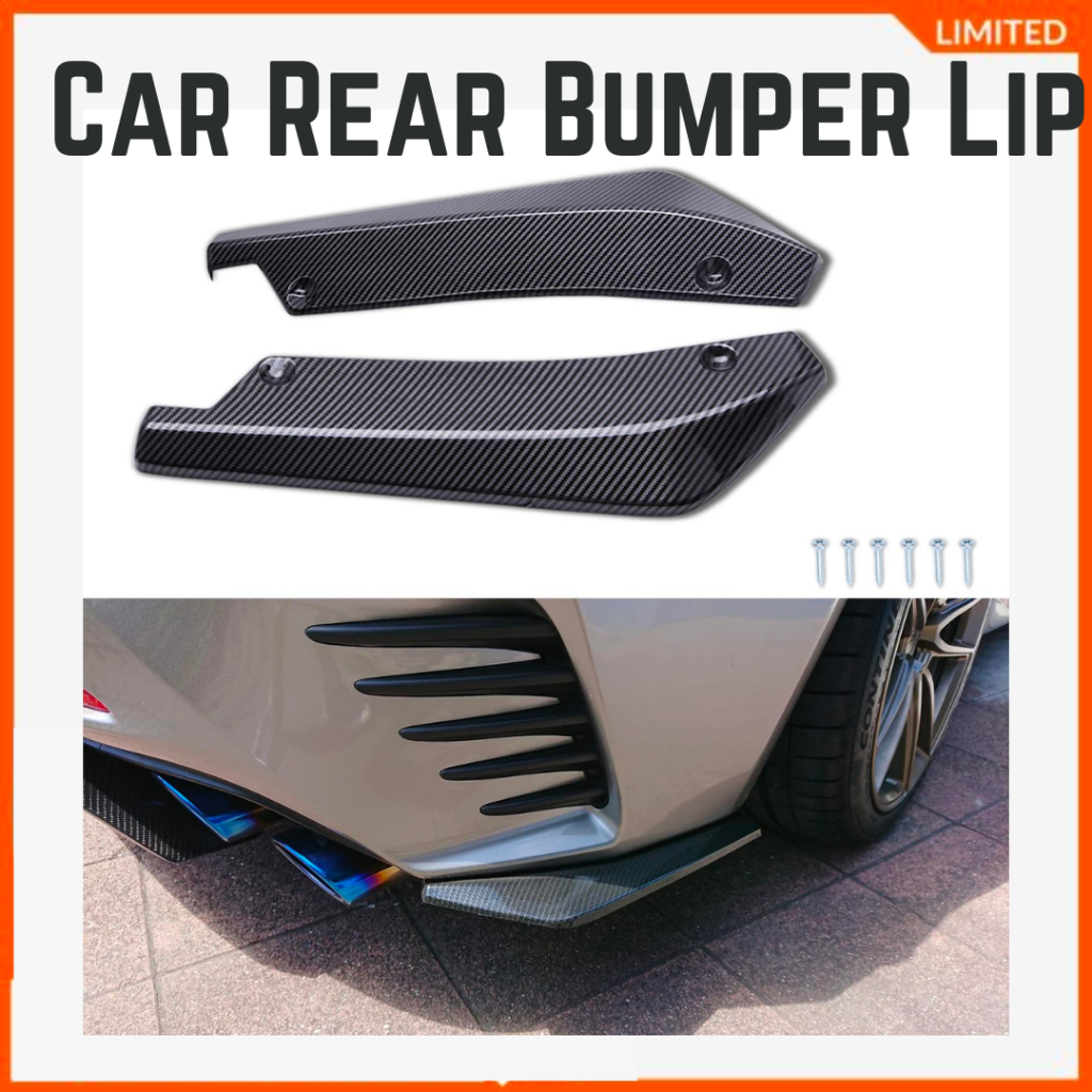 Universal Car Rear Bumper Lip Spoiler Diffuser Splitter Scratch ...