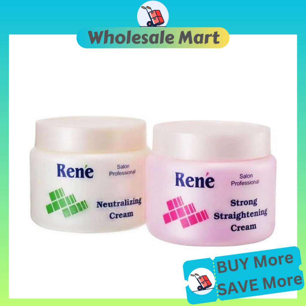RENE HAIR STRAIGHTENING CREAM 500ML + NEUTRALIZING CREAM 500ML | Shopee ...