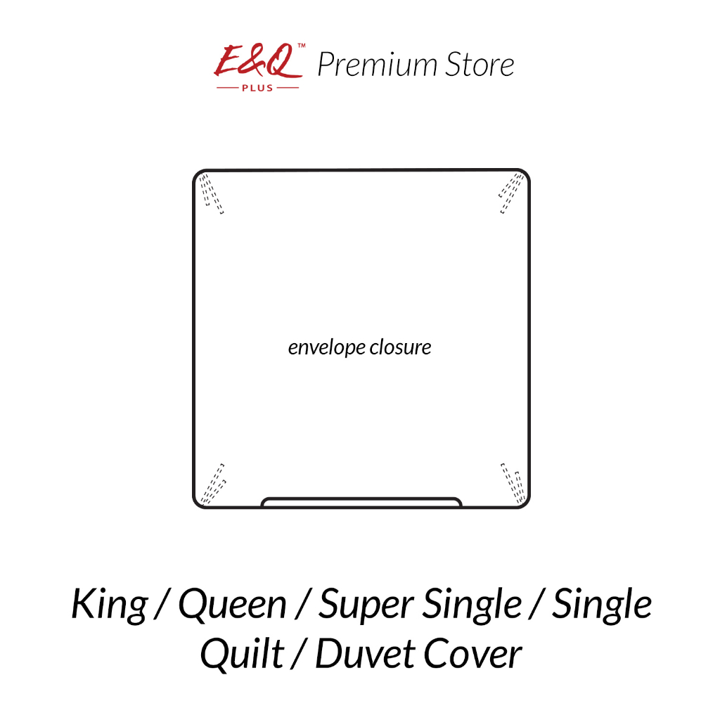E&Q Duvet Cover White / Quilt Cover / White Comforter Cover / King Queen Duvet Cover / Sarung ...