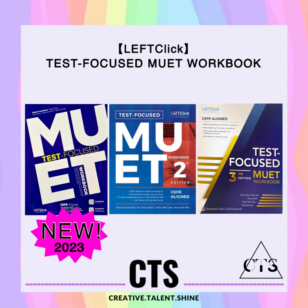 【LEFTClick】Test-Focused Muet Workbook CEFR-ALIGNED | Shopee Malaysia