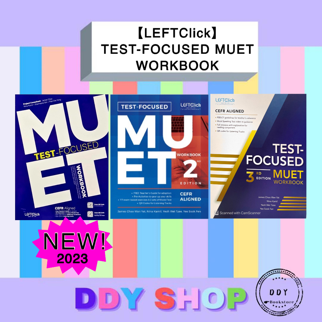 【LEFTClick】Test-Focused Muet Workbook CEFR-ALIGNED | Shopee Malaysia