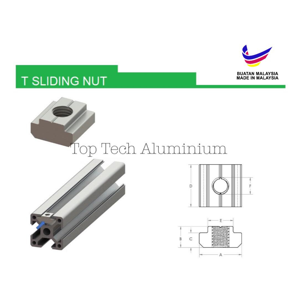 [Ready Stock/Fast Delivery] T sliding nut T slot nut T sliding block ...