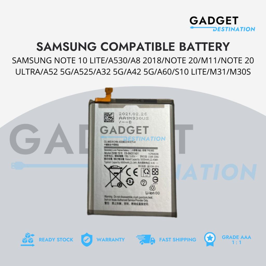 SM NOTE 10 LITE/A530/A8 2018/NOTE 20/M11/NOTE 20 ULTRA/A52 5G/A525/A32 ...