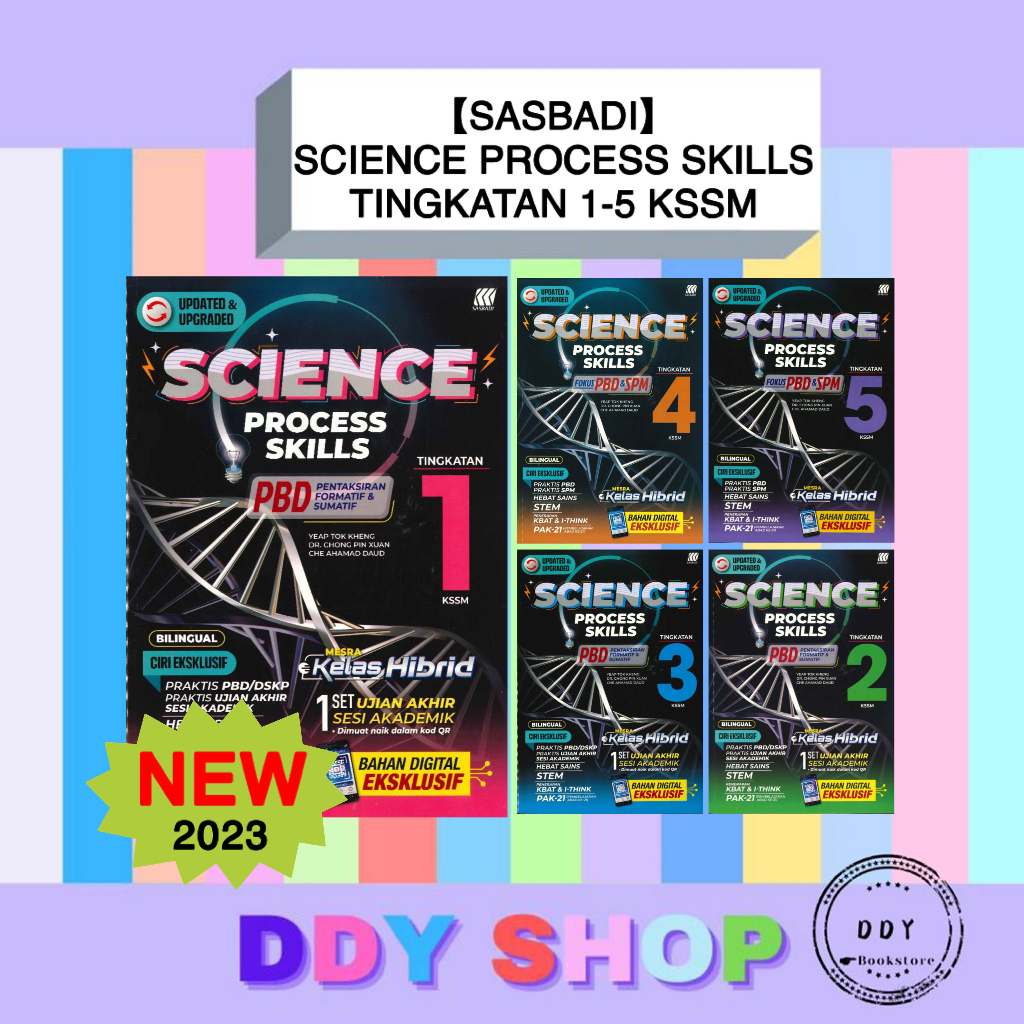 STOCK CLEARANCE【Sasbadi】Science Process Skills PBD Tingkatan 1 2 3 4 5 KSSM 2022 2023 — Buku ...