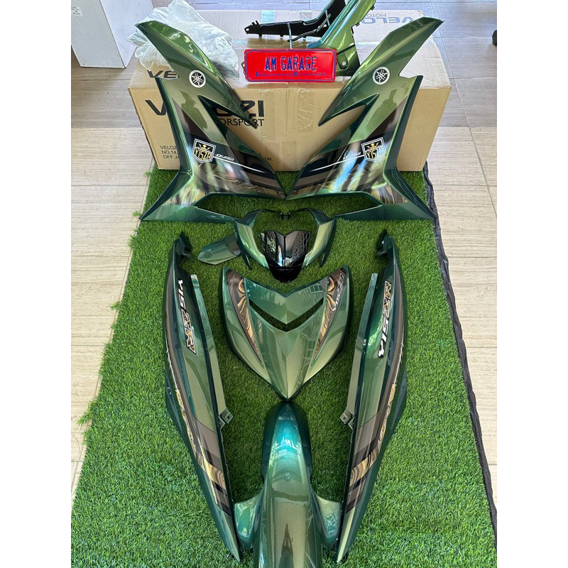 Body coverset Y15 Y15ZR V2 hijau 2022 2023 model terbaru cover velozi ...