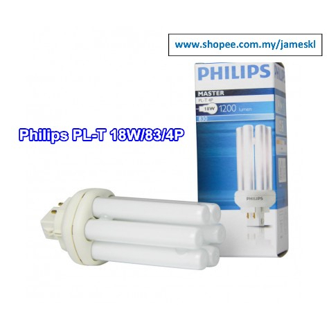 Philips Master PL-T 18W/830/4P (Equivalent Osram Dulux T/E Plus 18W/830/4P) Energy Saver lamp ...