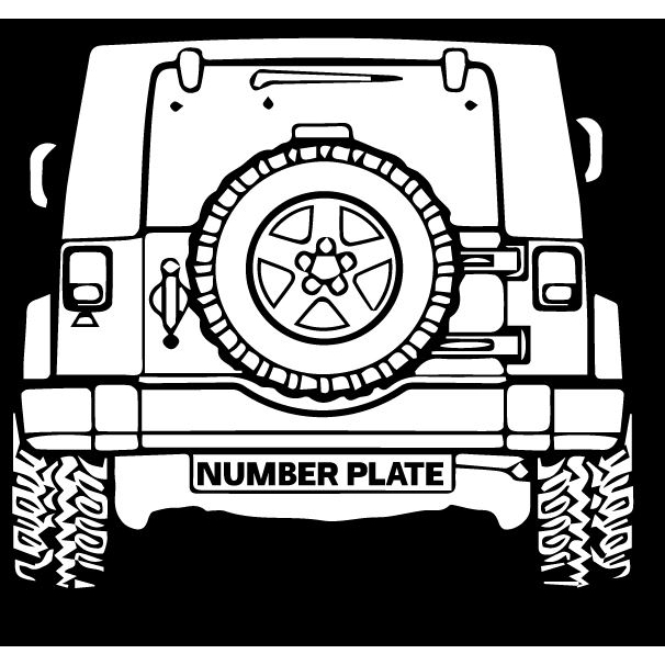 JEEP NUMBER PLATE CUSTOM STICKER,STICKER JEEP DENGAN CUSTOM NOMBOR PLAT ...