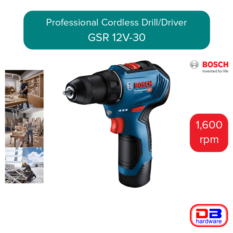 Bosch Professional Cordless Drill GSR12V-30 | Shopee Malaysia