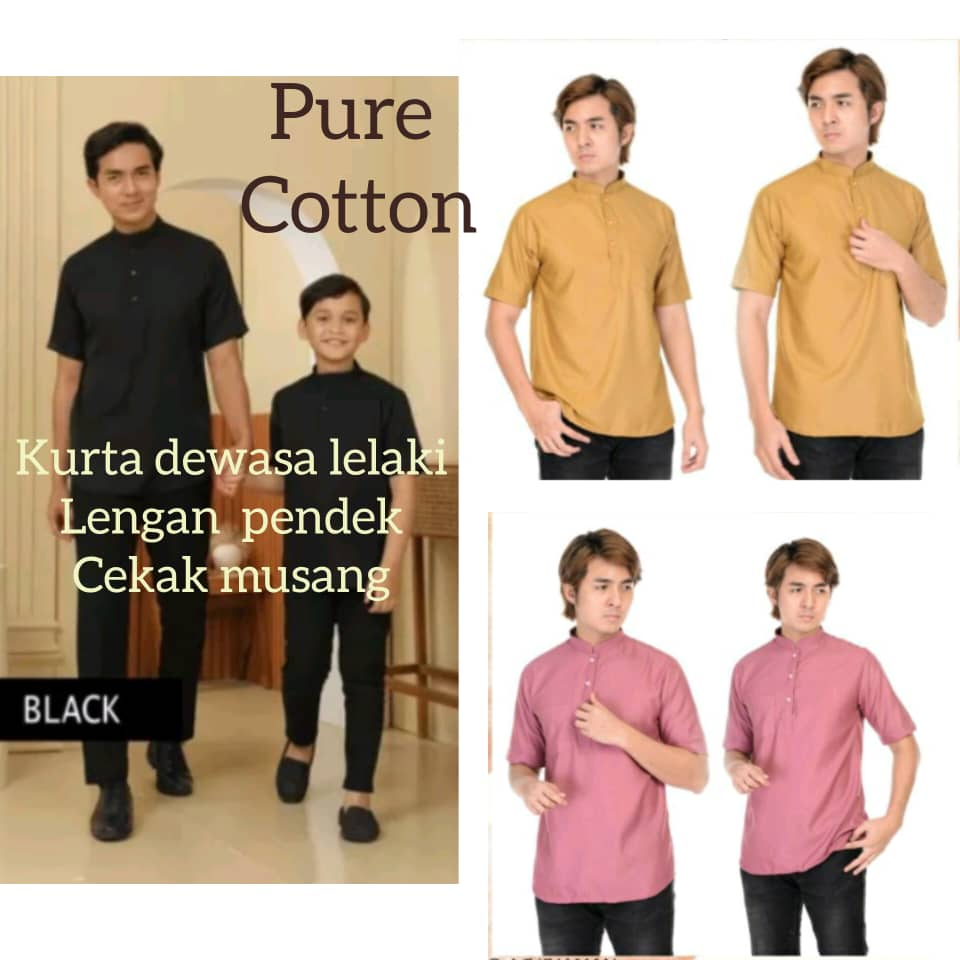 Kurta Lelaki Men Kurta cekak musang Lengan Pendek Murah Koleksi Kurta ...
